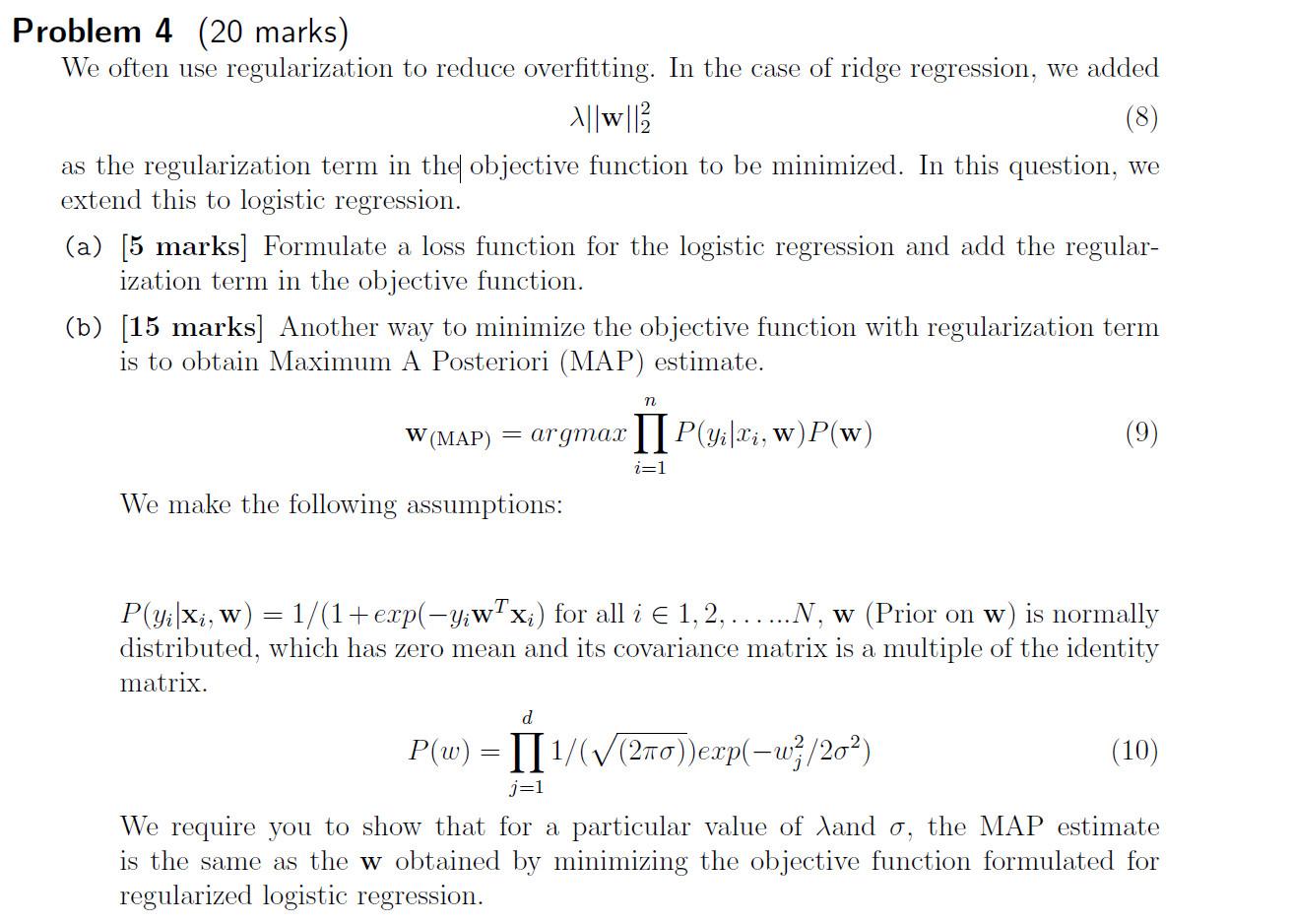 We often use regularization to reduce overfitting. In | Chegg.com