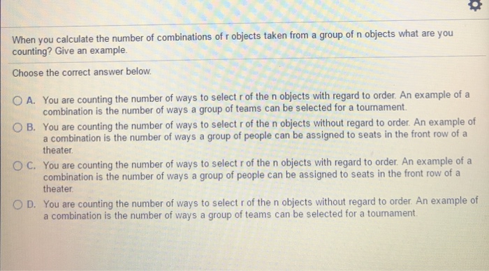 Solved When you calculate the number of permutations of n | Chegg.com Solved When you calculate the number of permutations of n | Chegg.com