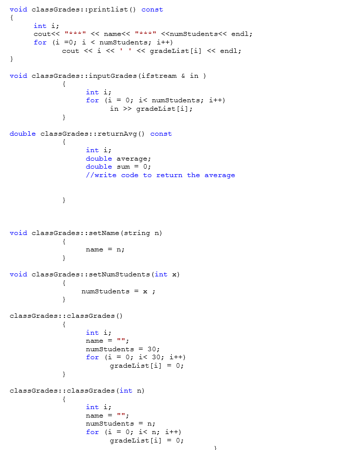 Classes/Constructors /Fill in the missing parts of | Chegg.com