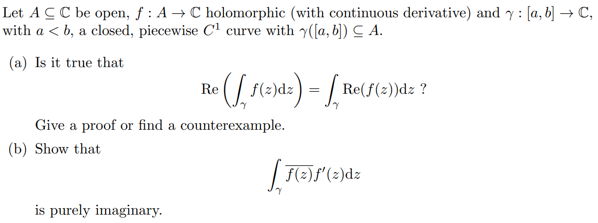 Solved Let A⊆C be open, f:A→C holomorphic (with continuous | Chegg.com