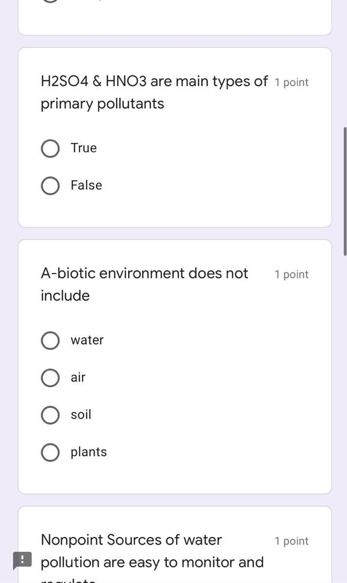 Solved 1 point Municipal water pollution consists of | Chegg.com