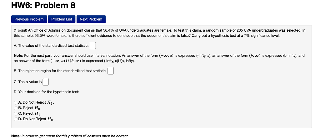 Solved HW6: Problem 8 Previous Problem Problem List Next | Chegg.com