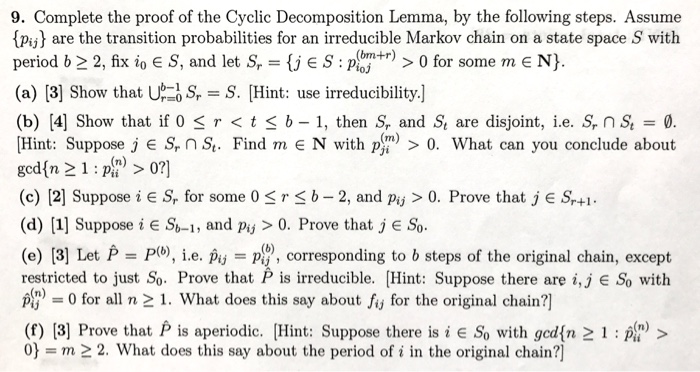 Solved Complete the proof of the Cyclic Decomposition Lemma, | Chegg.com