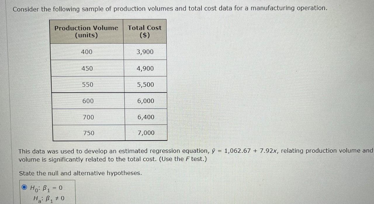 Solved Consider the following sample of production volumes | Chegg.com Solved Consider the following sample of production volumes | Chegg.com