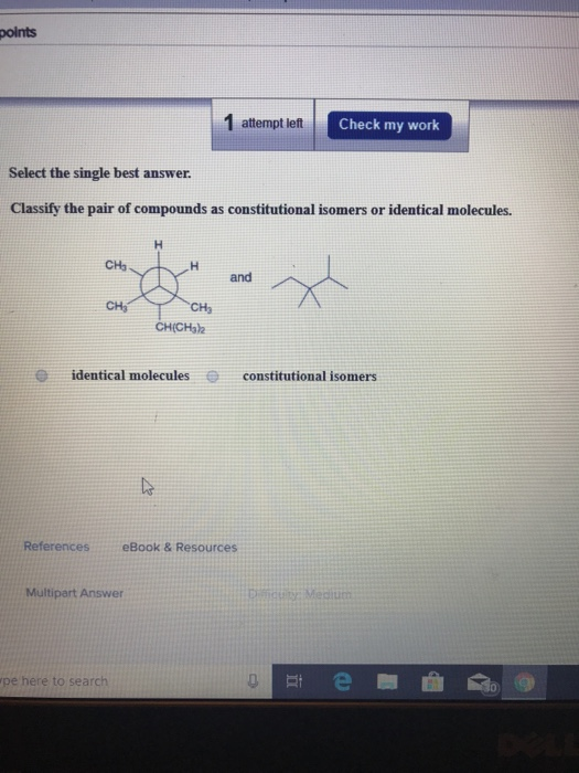 Solved points 1 attempt left Check my work Select the single | Chegg.com