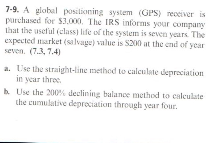 Solved 7-9. A global positioning system (GPS) receiver is | Chegg.com