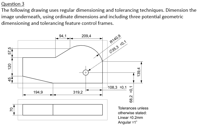 Solved Question 3 The following drawing uses regular | Chegg.com