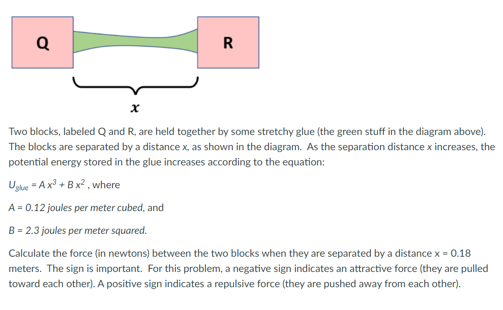 Solved Q R Two blocks, labeled Q and R, are held together by | Chegg.com