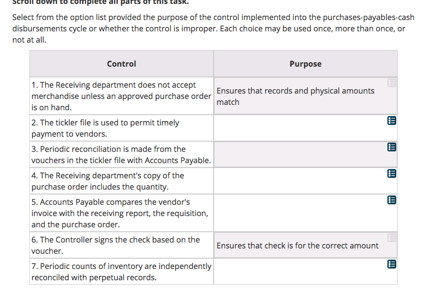 Solved complete Select from the option list provided the | Chegg.com