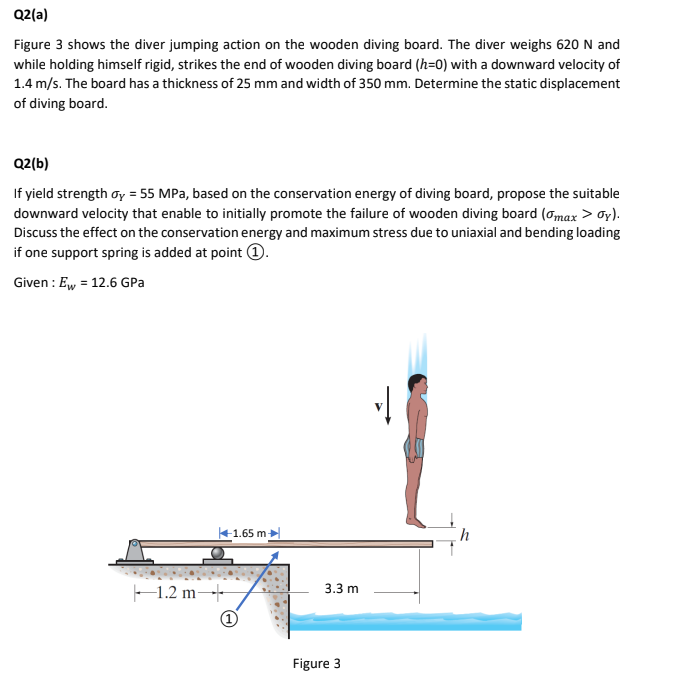 Solved Q2(a) Figure 3 shows the diver jumping action on the | Chegg.com