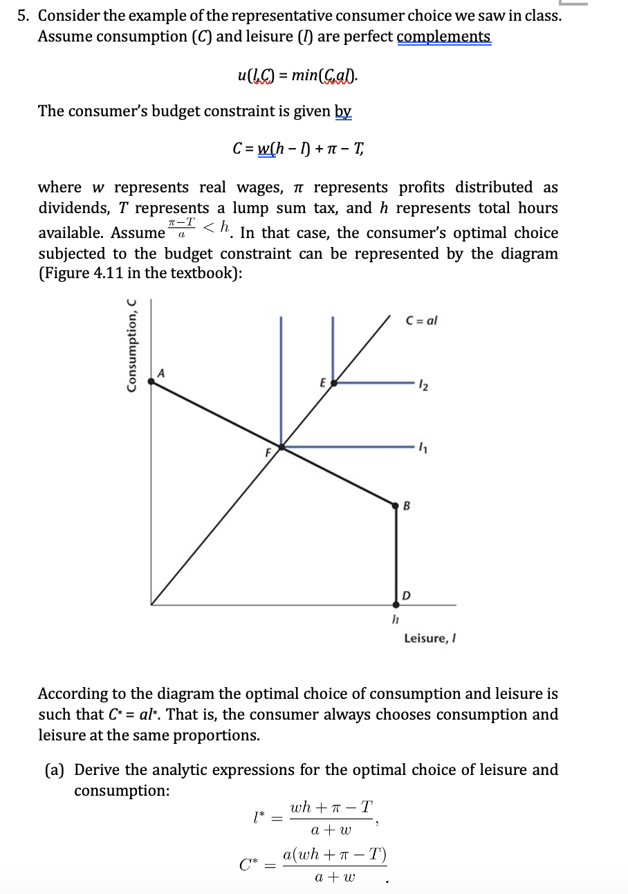 Solved 5. Consider the example of the representative | Chegg.com