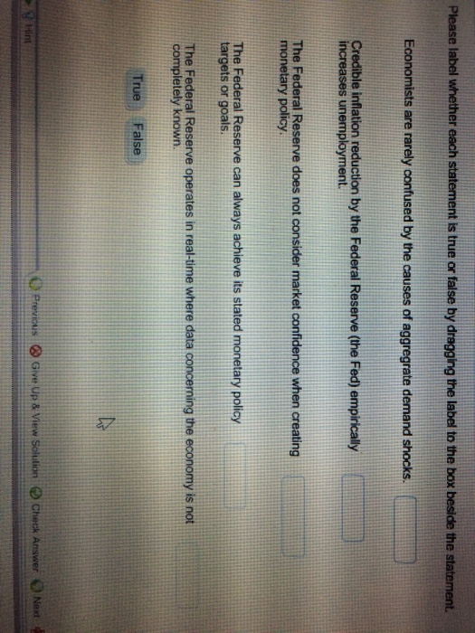 Solved Label Whether Each Statement Is True Or False By 