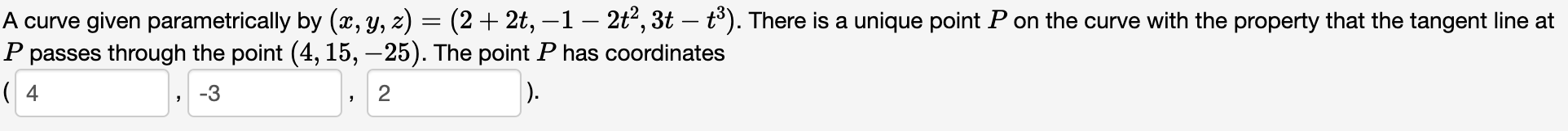 Solved A curve given parametrically by | Chegg.com