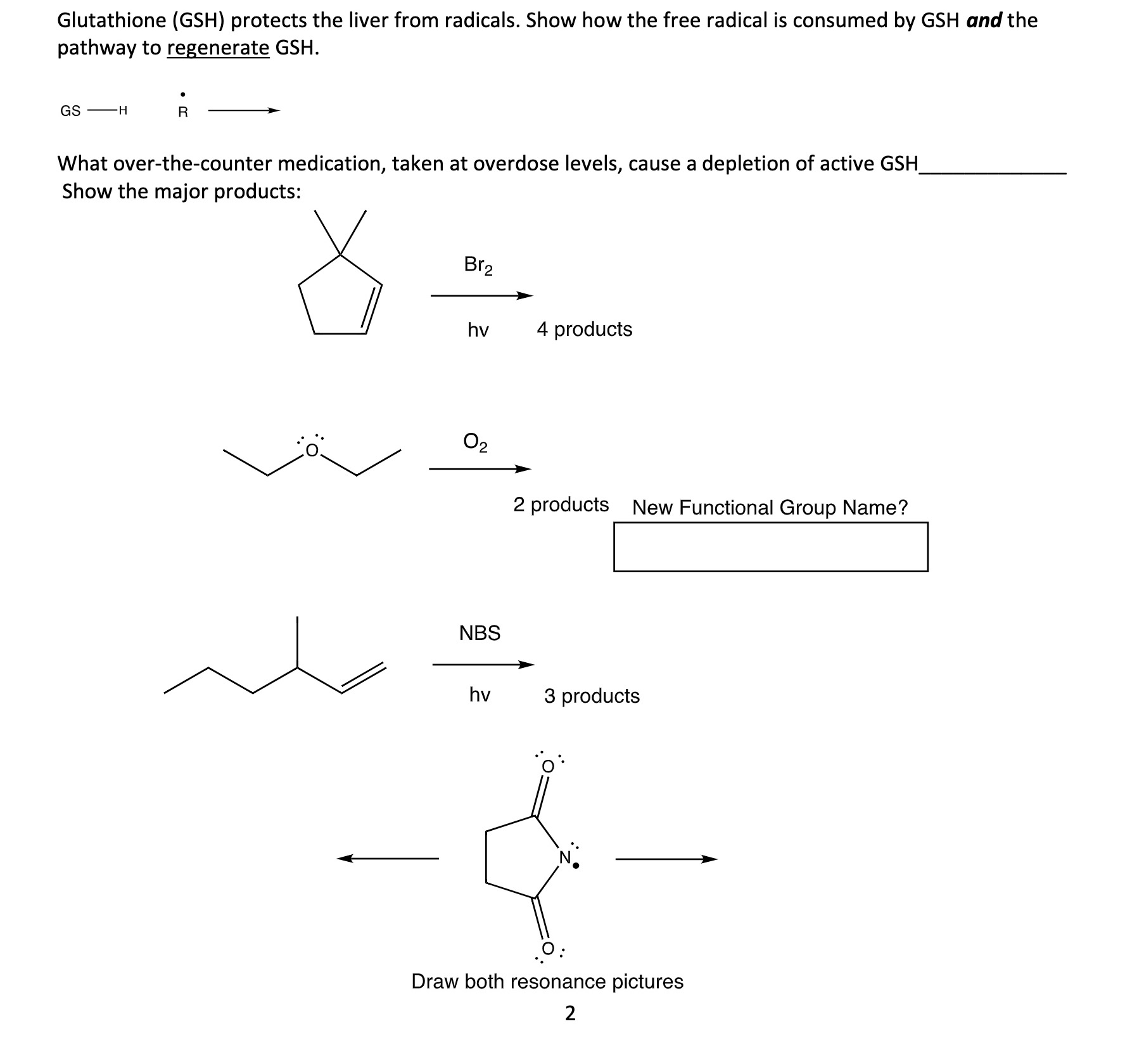 Glutathione (GSH) protects the liver from radicals. | Chegg.com