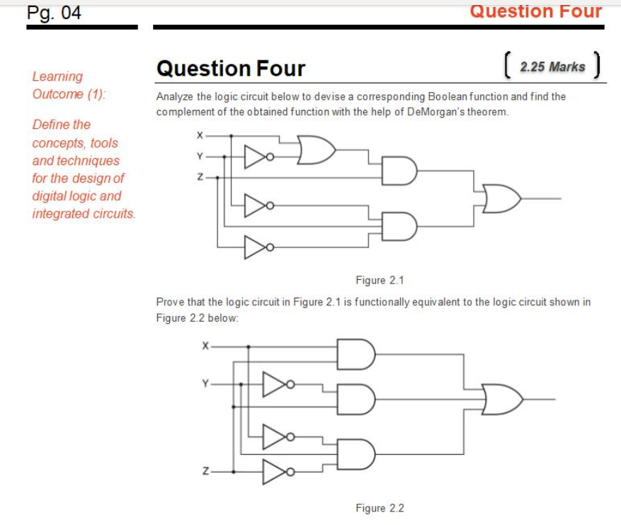 Solved Analyze the logic circuit below to devise a | Chegg.com