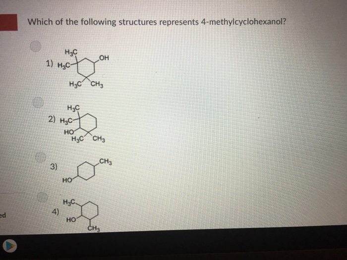 Solved Which of the following structures represents | Chegg.com