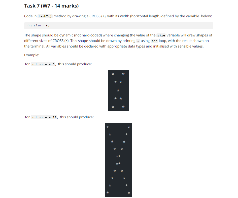 Solved Task 7 W7 14 Marks Code In Task70 Method By 