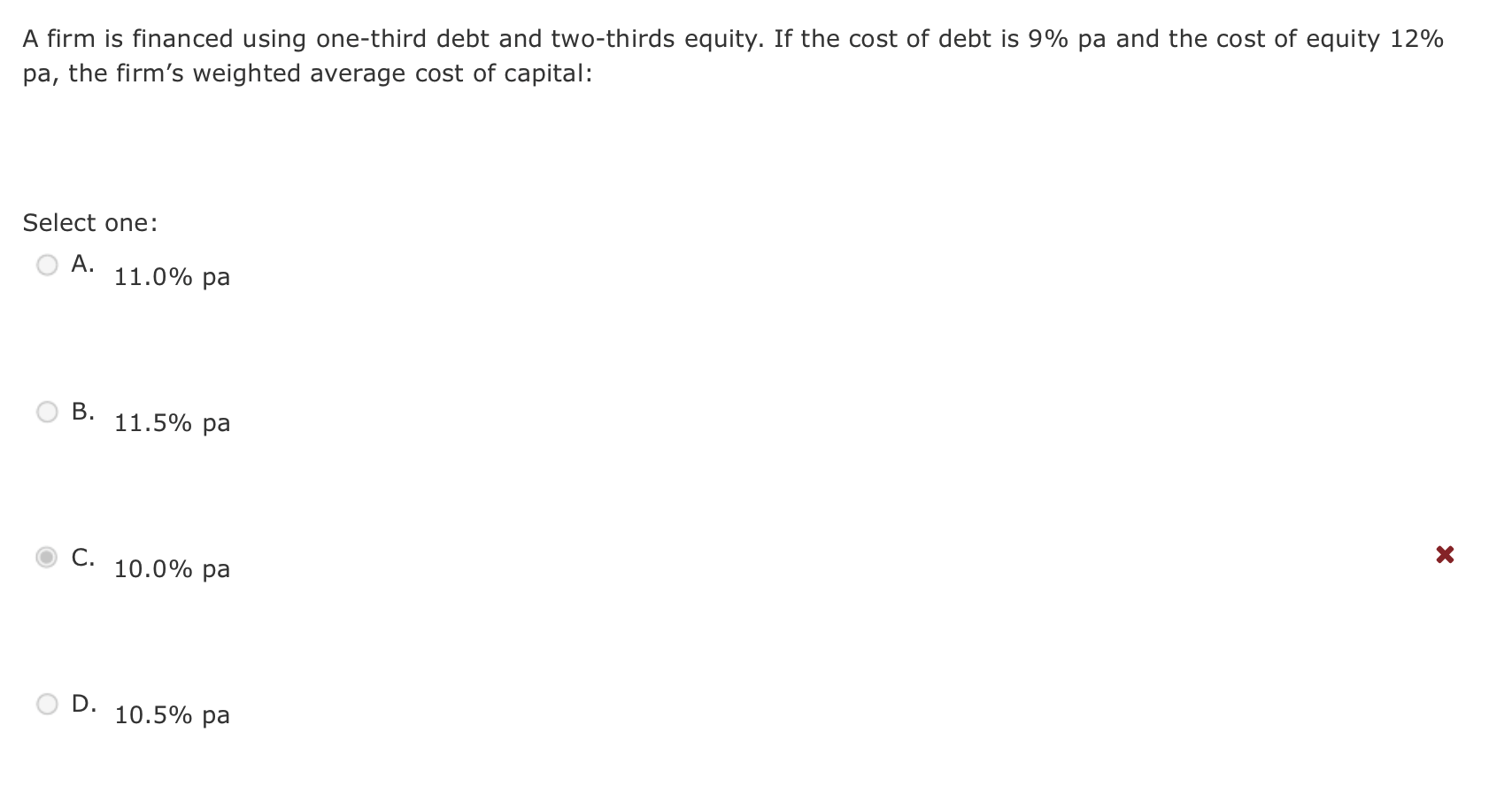 Solved A firm is financed using one-third debt and | Chegg.com