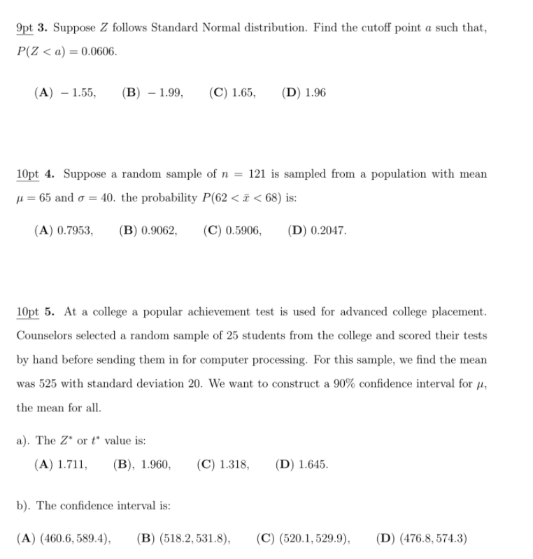 Solved 8pt 1. In a Math 2526 class, there are 10 female and | Chegg.com