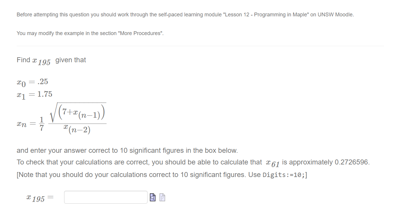 Solved Before attempting this question you should work | Chegg.com