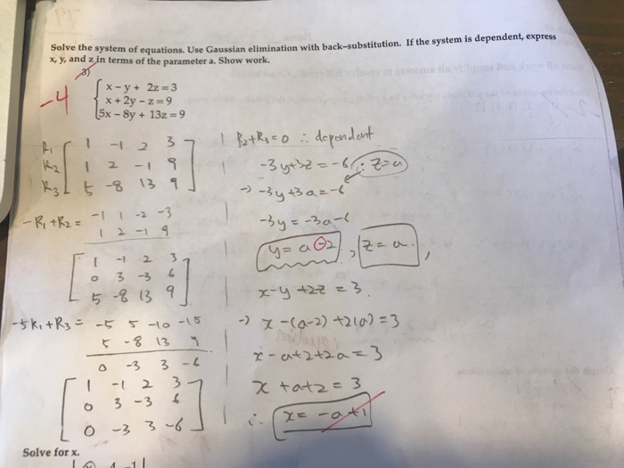 Solved Solve the system of equations. Use G x, y and zin | Chegg.com