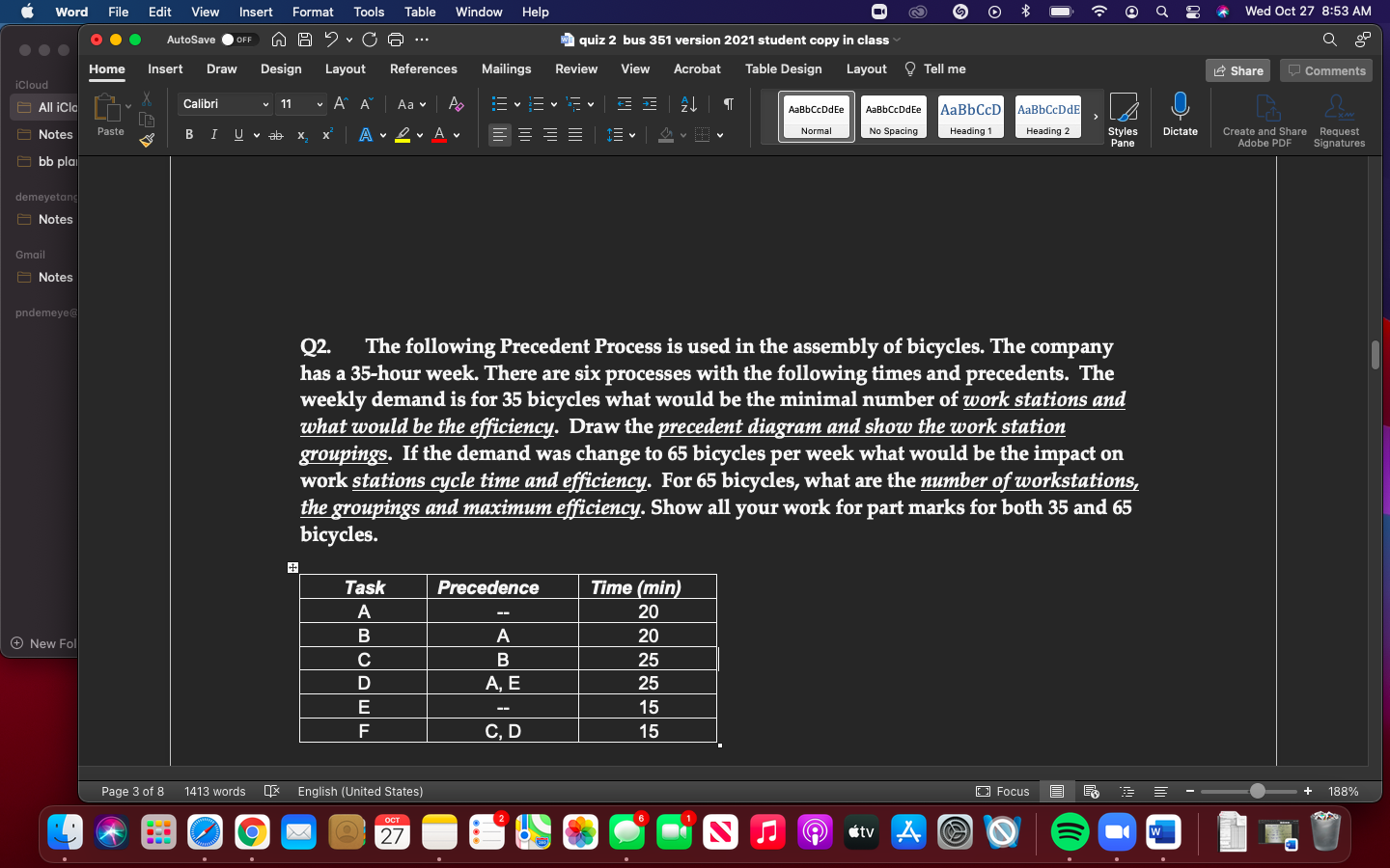 Solved Word File Edit View Insert Format Tools Table Window | Chegg.com