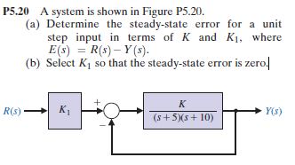 Solved Use ramp input for both parts a and b.P5.20 ﻿A system | Chegg.com