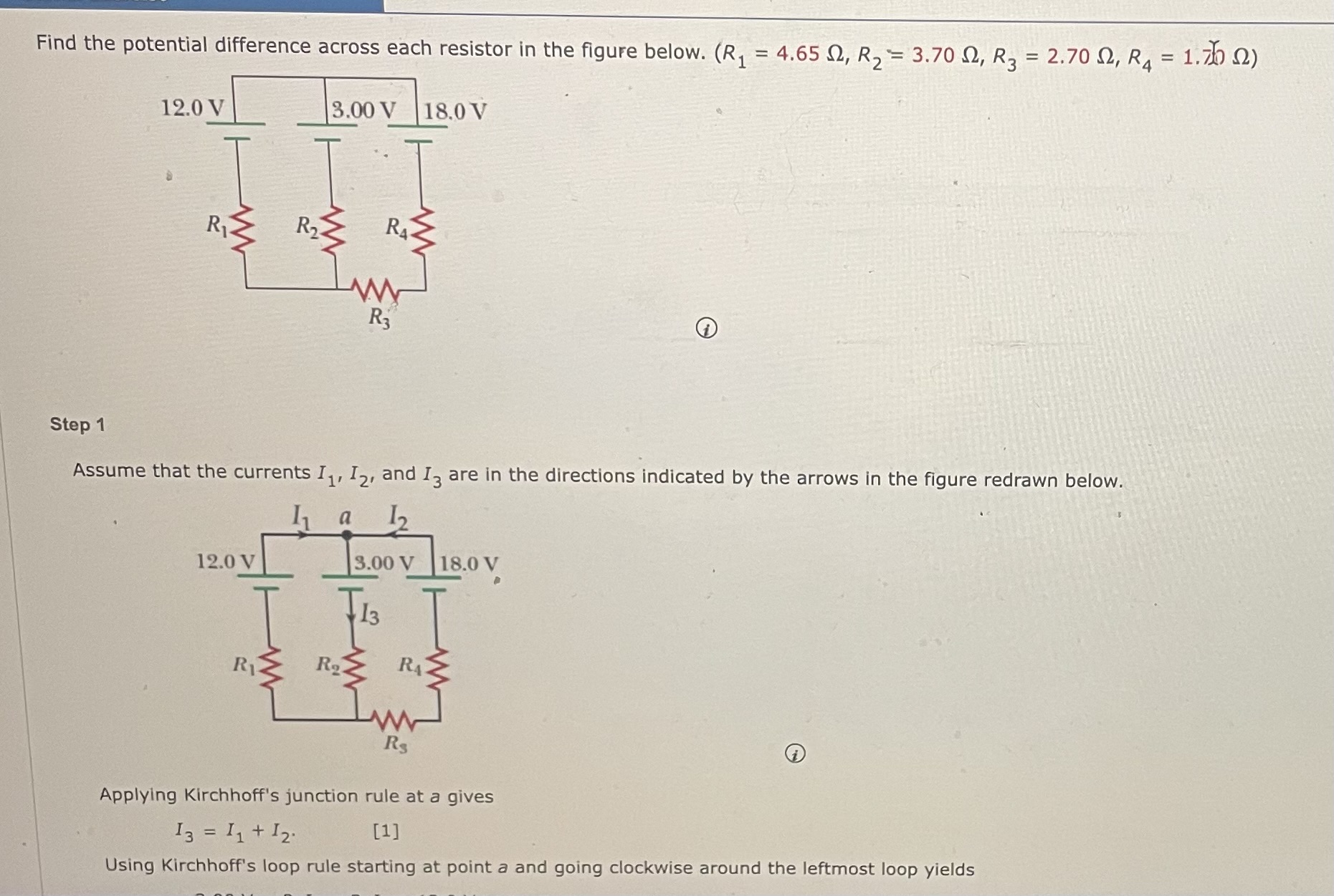 Solved Find the potential difference across each resistor in | Chegg.com