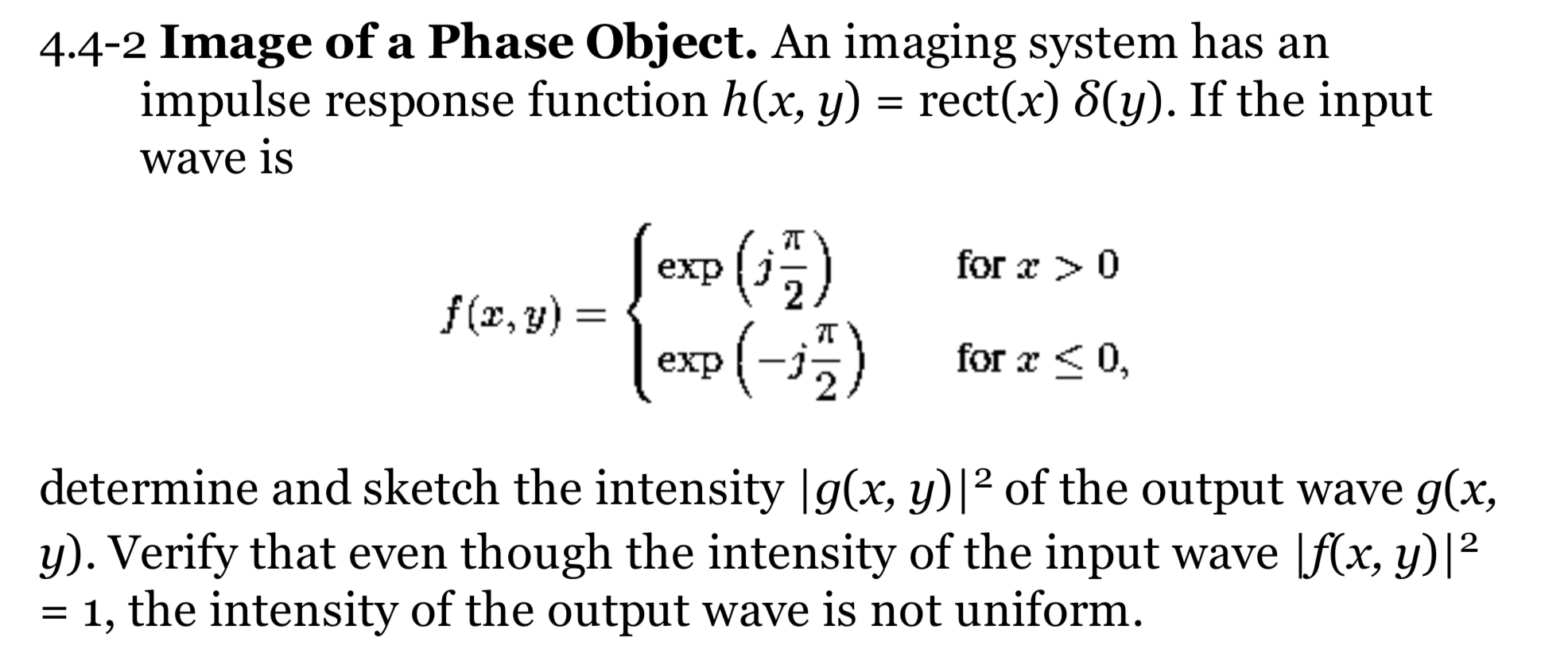 Solved 4.4-2 Image of a Phase Object. An imaging system has | Chegg.com
