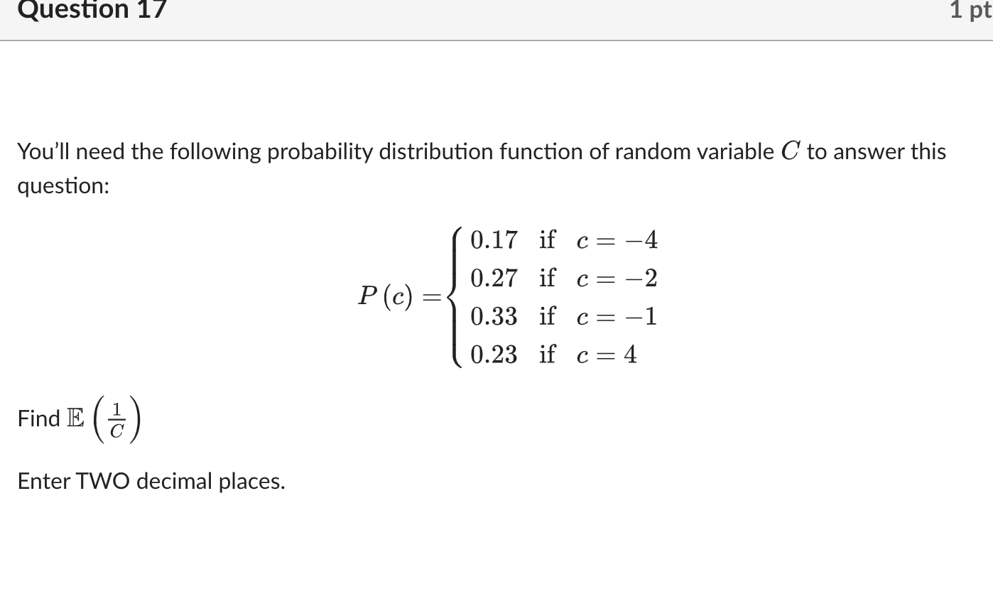 Solved You'll need the following probability distribution | Chegg.com