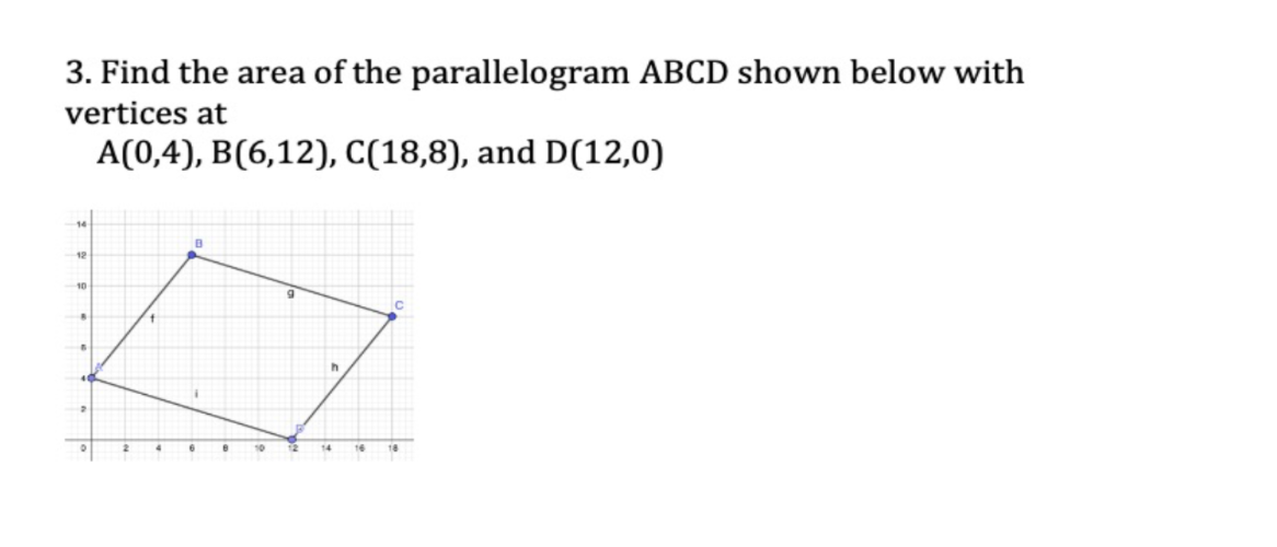 Solved 3. Find the area of the parallelogram ABCD shown | Chegg.com