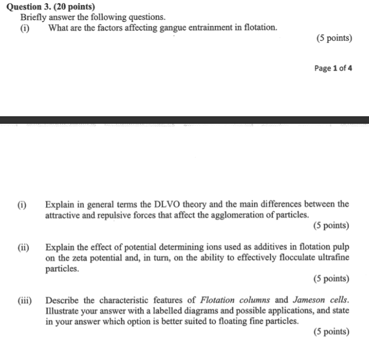 Solved Question 3. (20 points) Briefly answer the following | Chegg.com