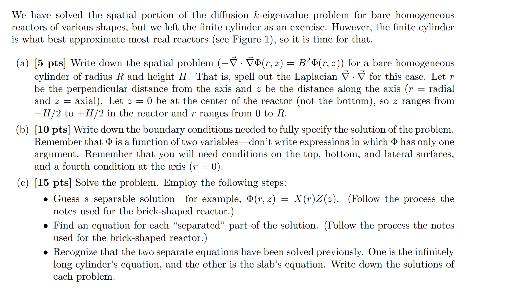 Solved by an EXPERT We ﻿have solved the spatial portion of ﻿the diffusion | Chegg.com
