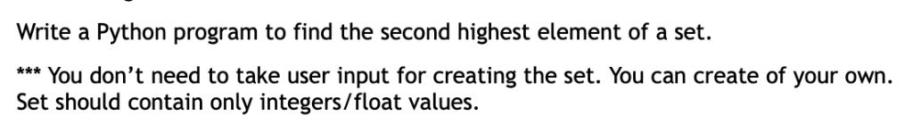 Solved Write a Python program to find the second highest | Chegg.com