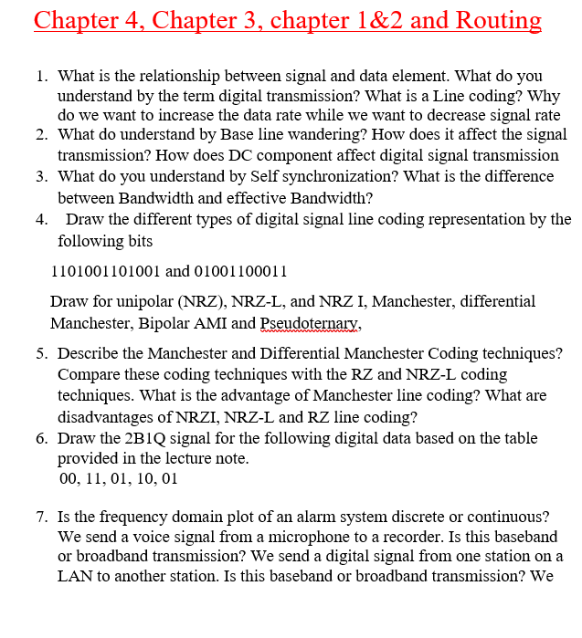 Solved Chapter 4, Chapter 3, chapter 1&2 and Routing 1. What | Chegg.com