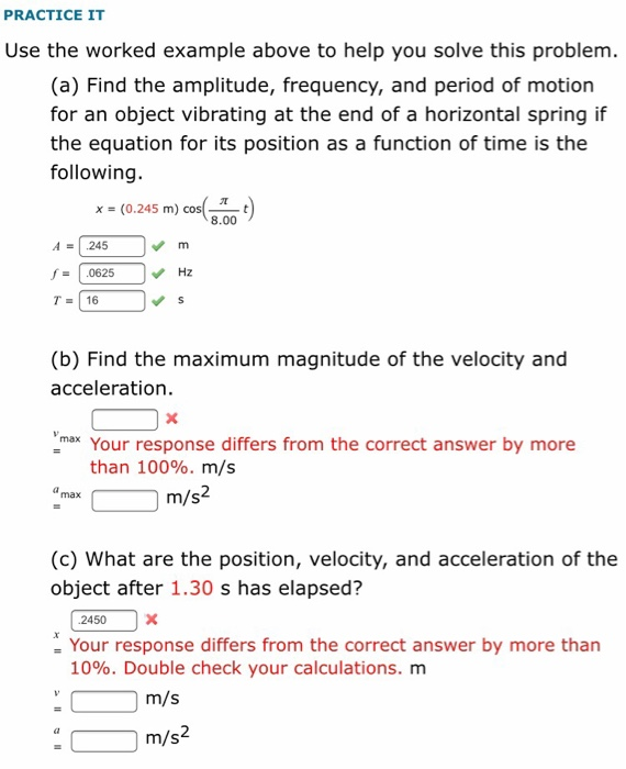 Solved PRACTICE IT Use the worked example above to help you | Chegg.com