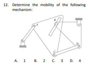 Determine the mobility of the | Chegg.com