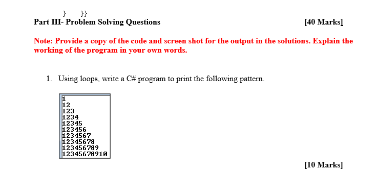 Solved } }} Part III- Problem Solving Questions [40 Marksl | Chegg.com