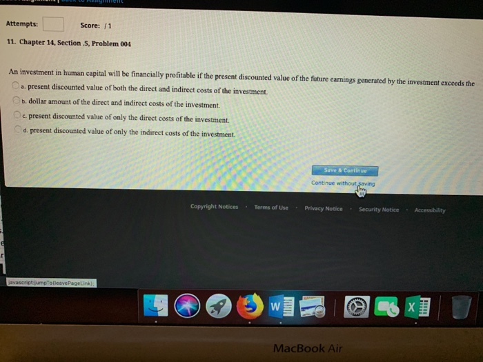 Solved Attempts: Score: /1 11. Chapter 14, Section .5, | Chegg.com