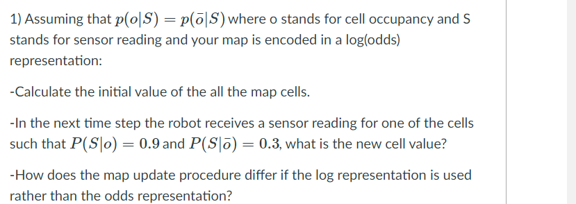 1) Assuming that p(o|S) = plo|S) where o stands for | Chegg.com