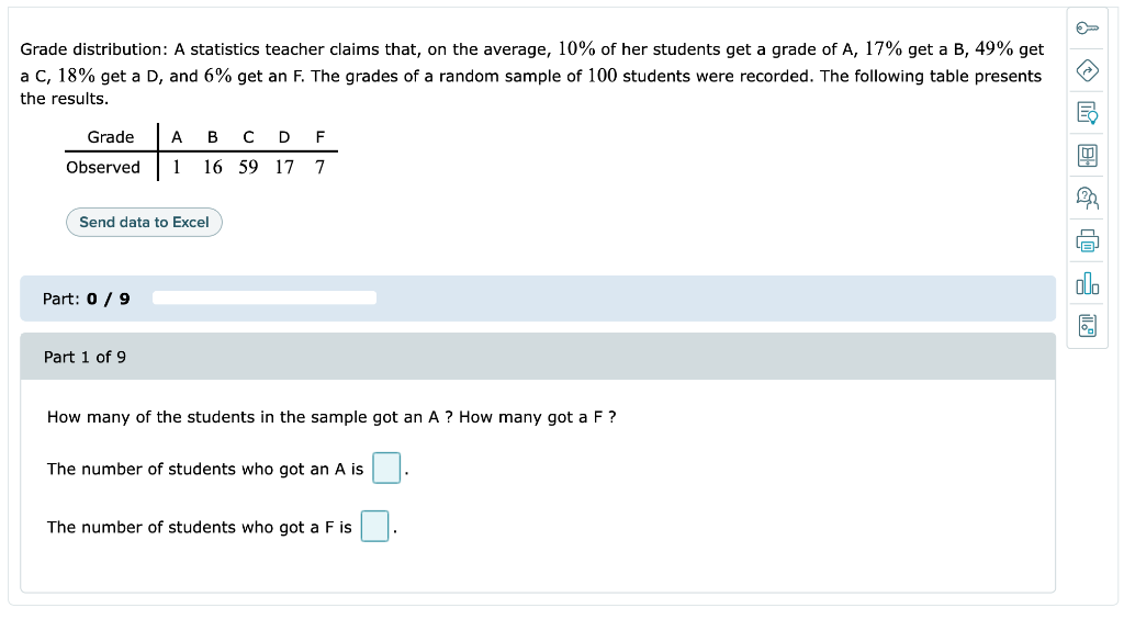 Solved Grade distribution: A statistics teacher claims that, | Chegg.com