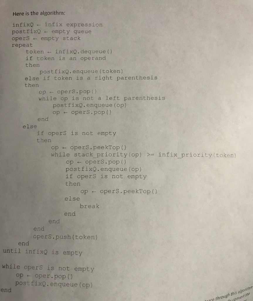 Solved Infix Prefix Postfix Expression In Java Using Queue 0043