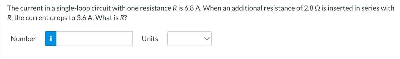 Solved The current in a single-loop circuit with one | Chegg.com