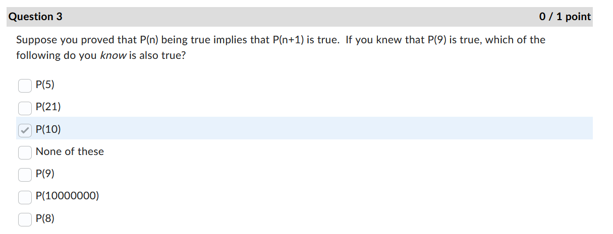 Solved Suppose you proved that P(n) being true implies that | Chegg.com