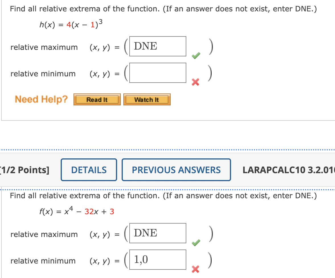 Solved Find all relative extrema of the function. (If an | Chegg.com