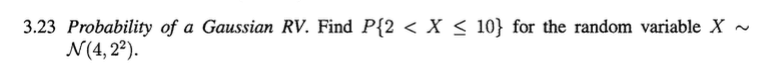 Solved 3.23 Probability of a Gaussian RV. Find P2
