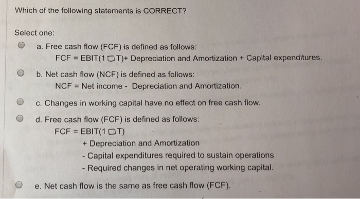 Solved Which of the following statements is CORRECT? Select | Chegg.com