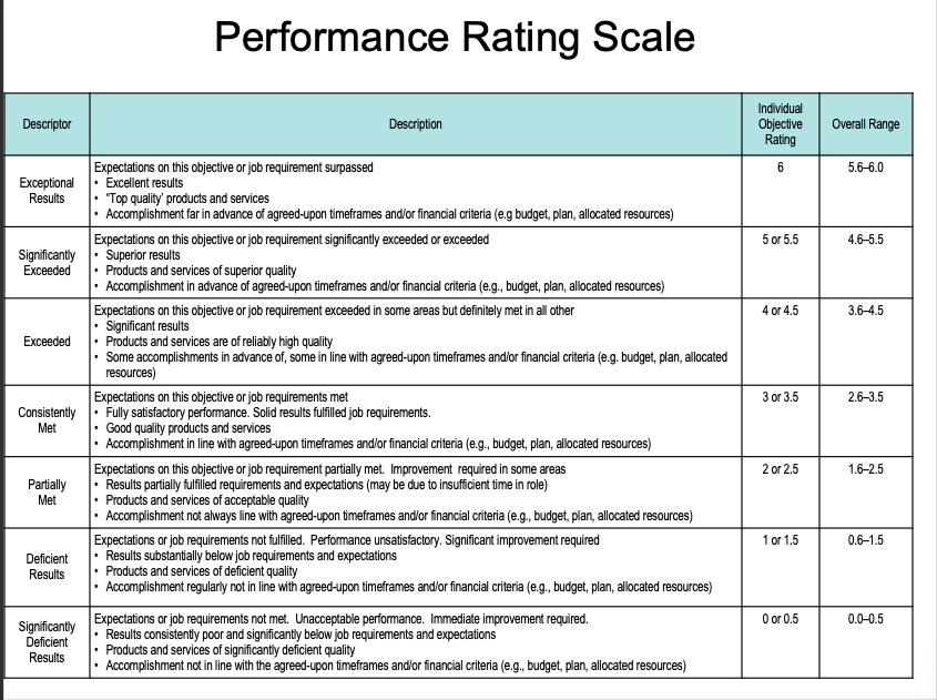 Sample Performance Rating Scale 02 2022