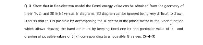 Solved subject ; solid state physics please solve in 30 mint | Chegg.com