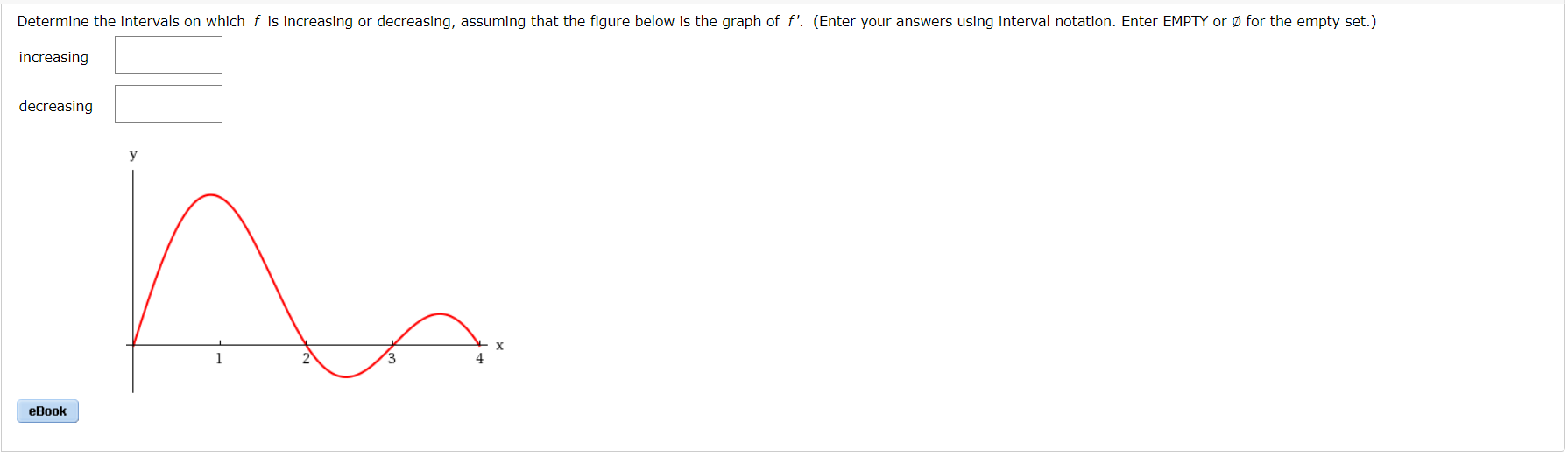 Solved Determine the intervals on which f is increasing or | Chegg.com